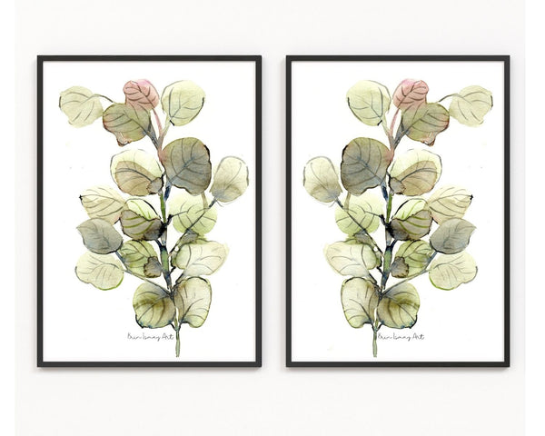 Twin Greens Watercolour 2 Piece Set – Erin Ismay Art International